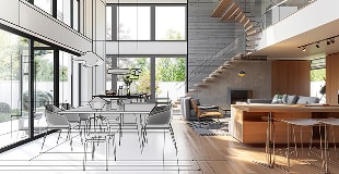 Best Cubic House Interior | Surface Finishing